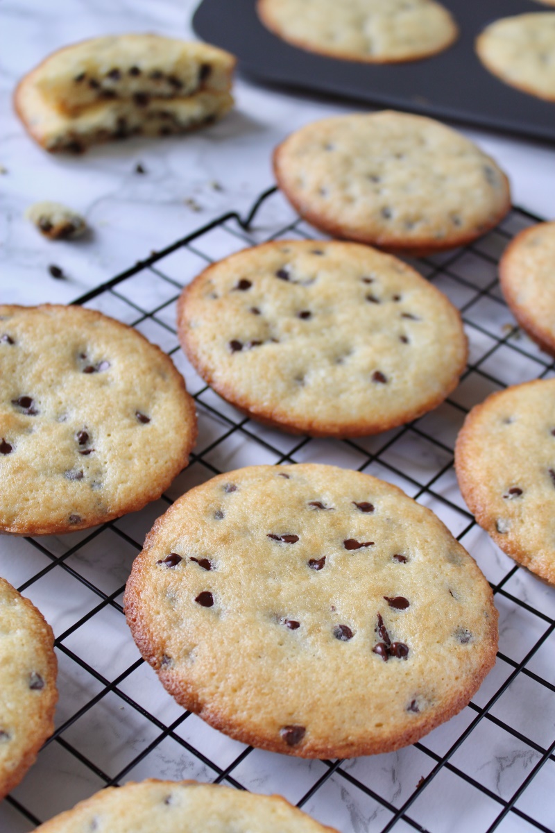 Quick and Easy Chocolate Chip Muffin Tops - TheLittleBakerWhoCould